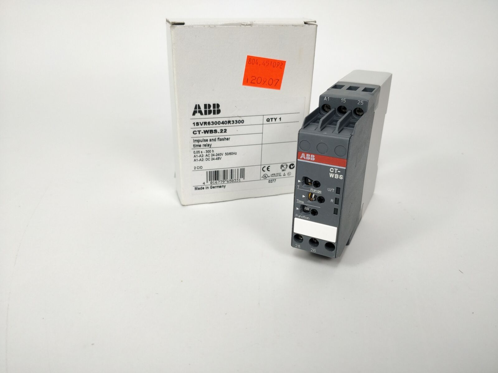 ABB CT-ERS.12 Time Relay - On-Delay Timer for Industrial Automation